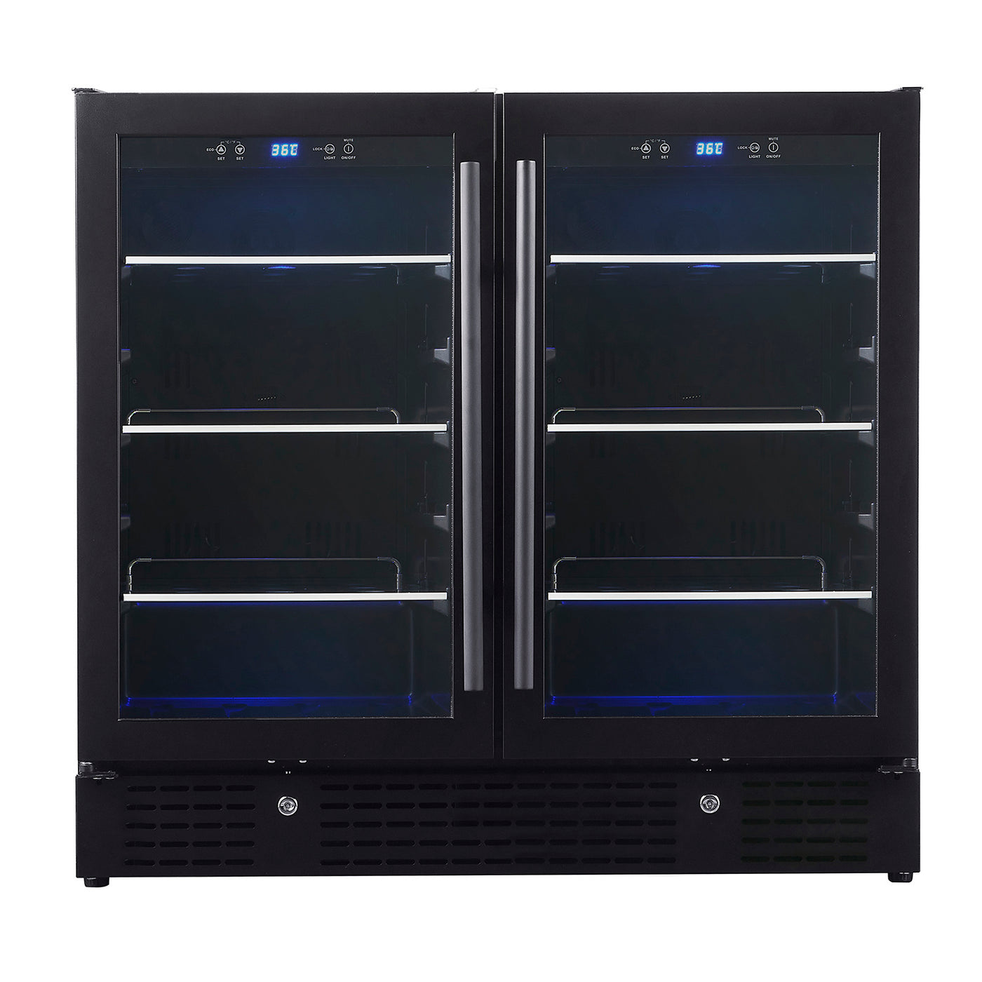 900mm-wide Under-Bench Dual-Zone Beverage Fridge | Sleek Cooling
