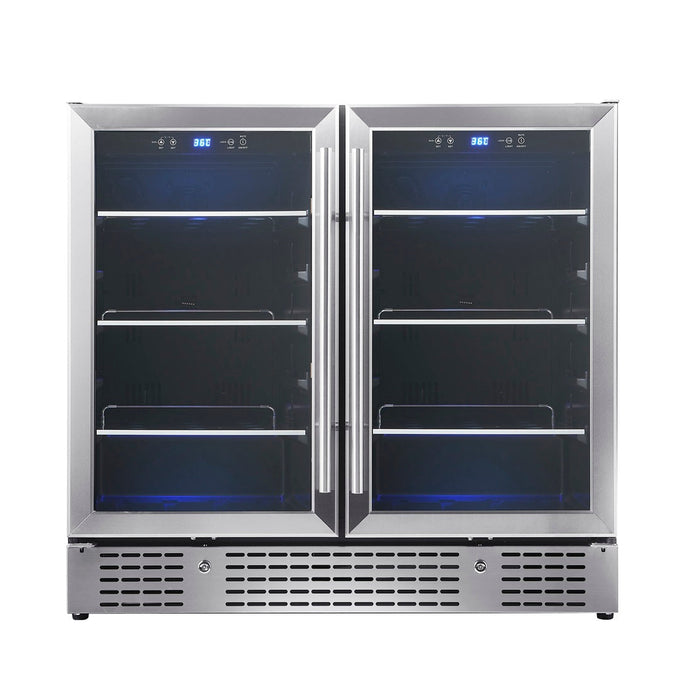 900mm Wide Under Bench Dual Compartment Beverage Fridge | KingsBottle AU
