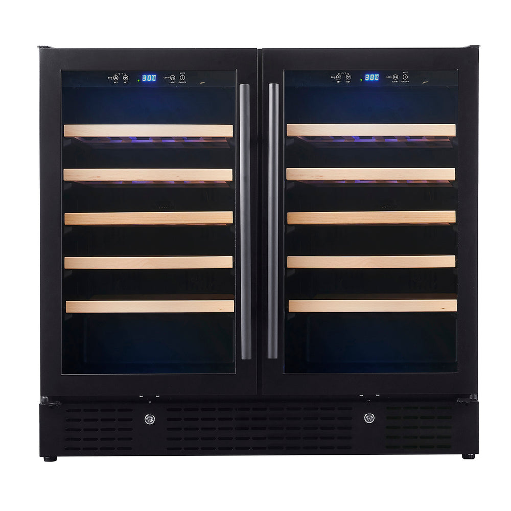 900mm-wide Under-Bench Dual-Zone Wine Fridge | Modern Cellaring