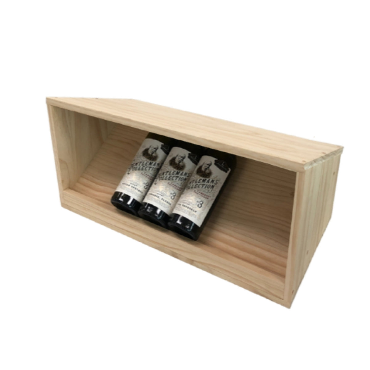 7 Bottle Display Wine Cube Natural & Black | KingsBottle AU ...