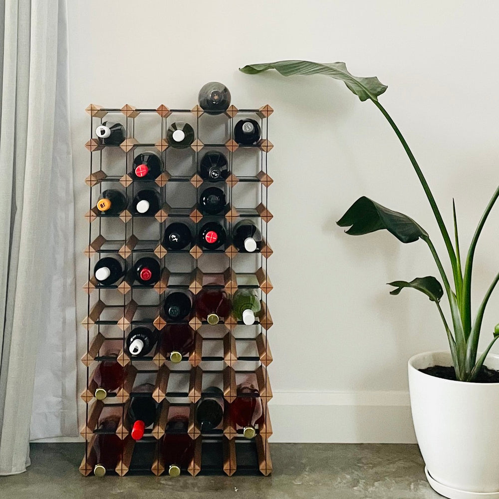 Custom Built Wine Rack | Rustic (Hardwood) Finish