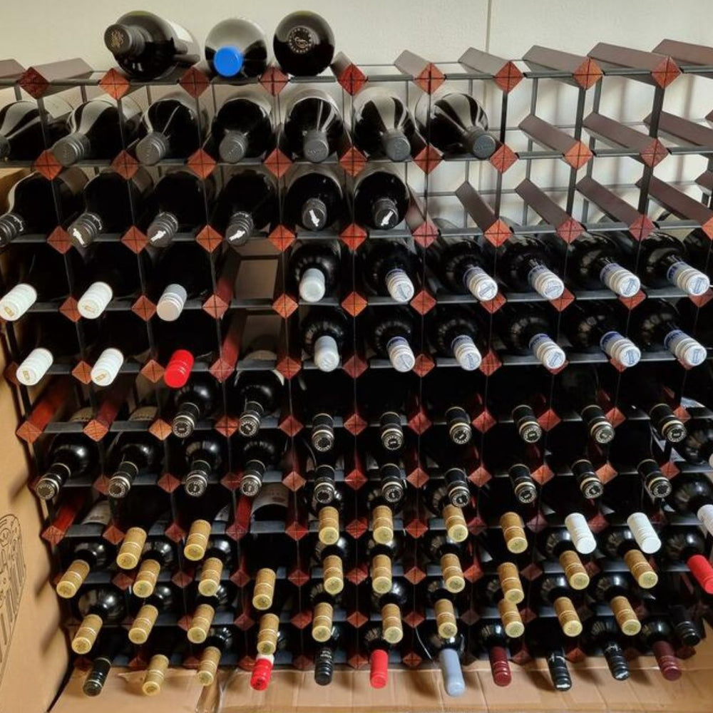 Custom Built Wine Rack | Dark Mahogany Finish