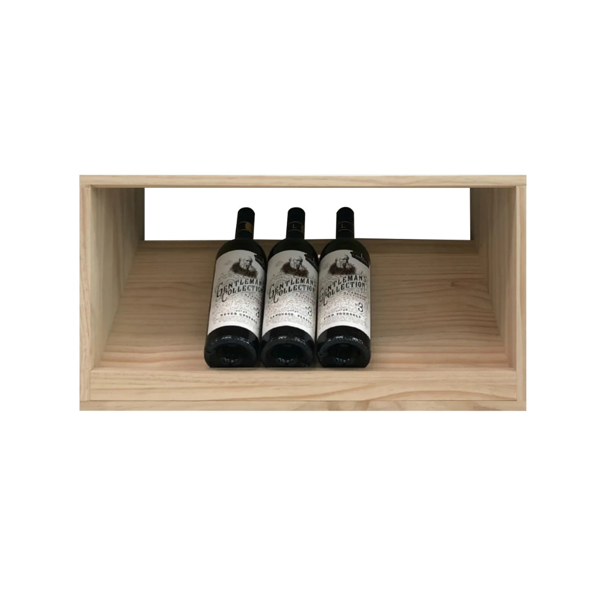 7 Bottle Display Wine Cube Natural & Black | KingsBottle AU ...