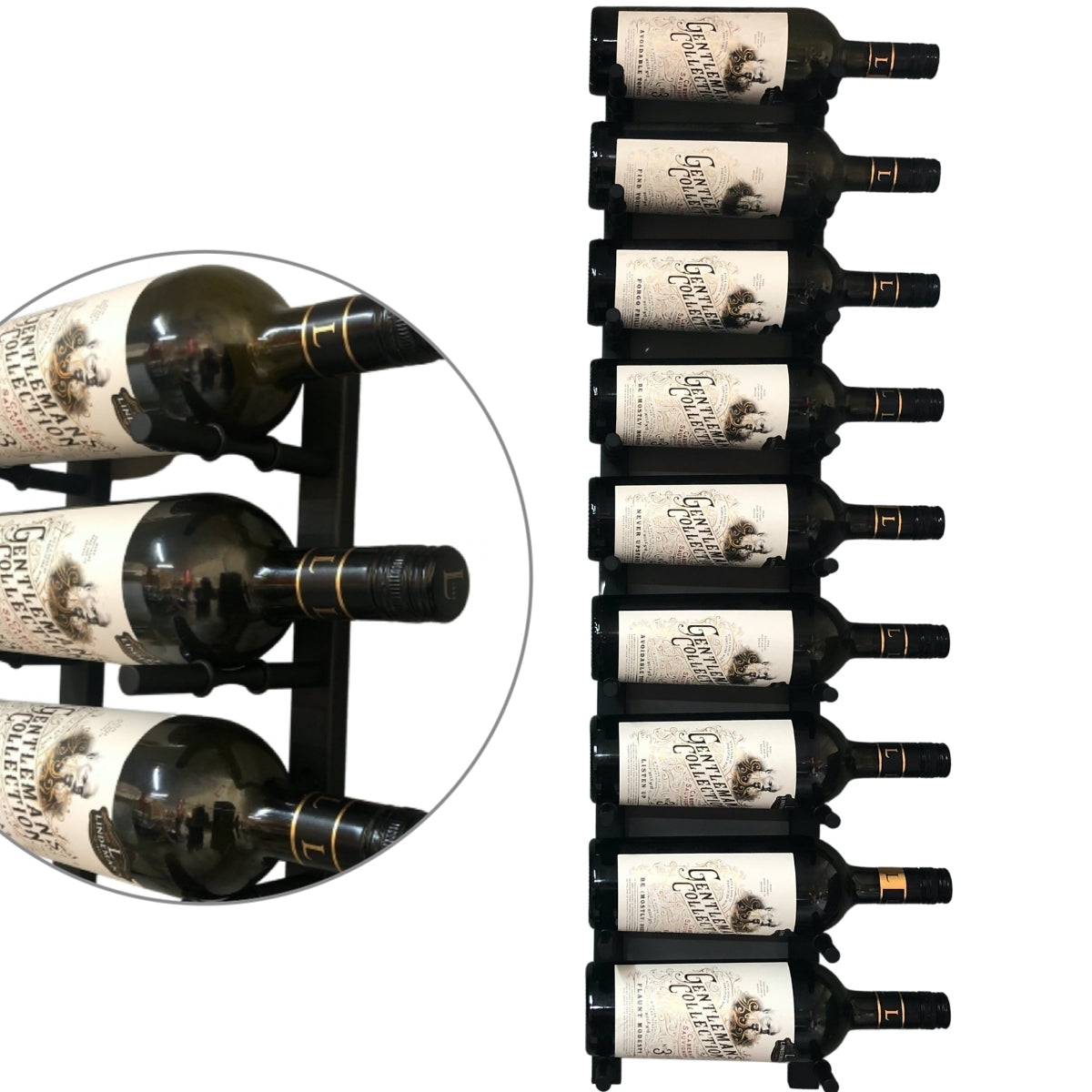 Label Display Wall Mounted Metal Rail Wine Racks – KingsBottle.com.au