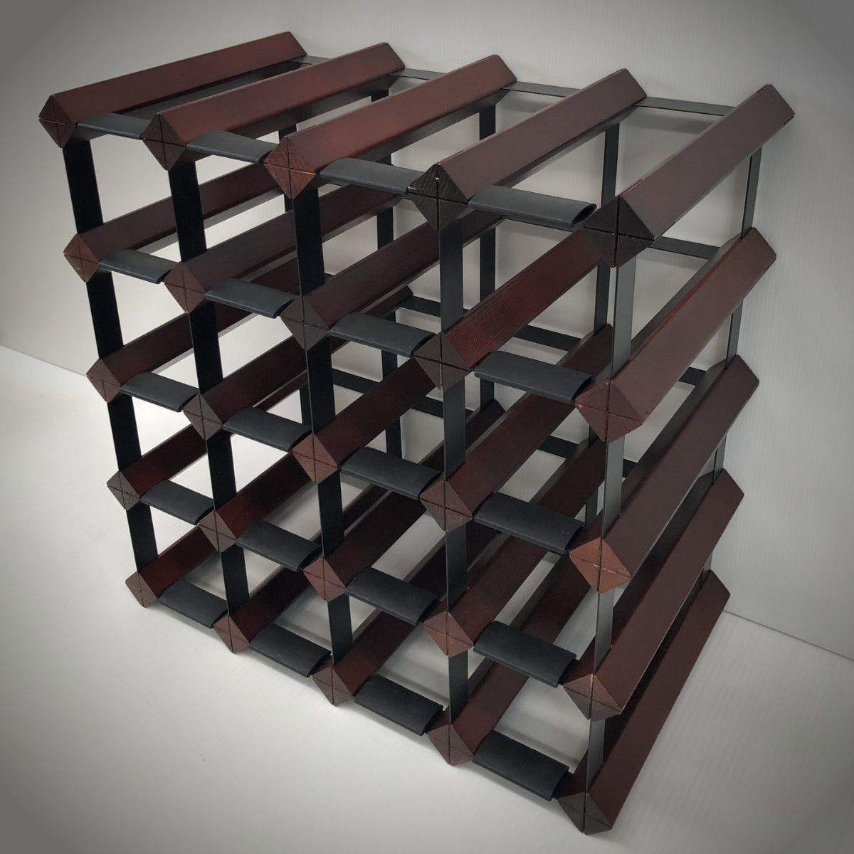 20 Bottle Timber Wine Rack | 4x4 Configuration – KingsBottle.com.au
